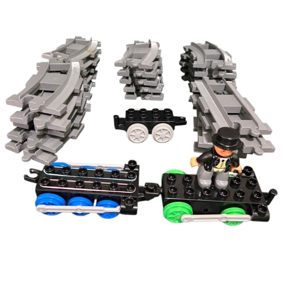Lego | Toys | 3 Lego Duplo Train Steam Engine Chassis Rail Road Tracks ...